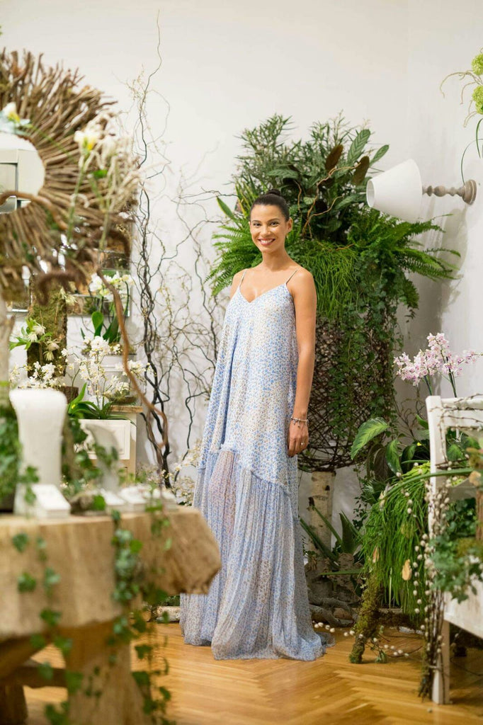 IRINA MOHORA WEARING OMRA DRESS AT PANDORA EVENT